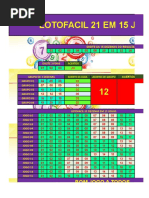 PLAN - STAR - TRIBO DA SORTE - Planilha 21 Dezenas - 20 Jogos LUCRO ACERTANDO 15 NAS 21 ESCOLHAS ...