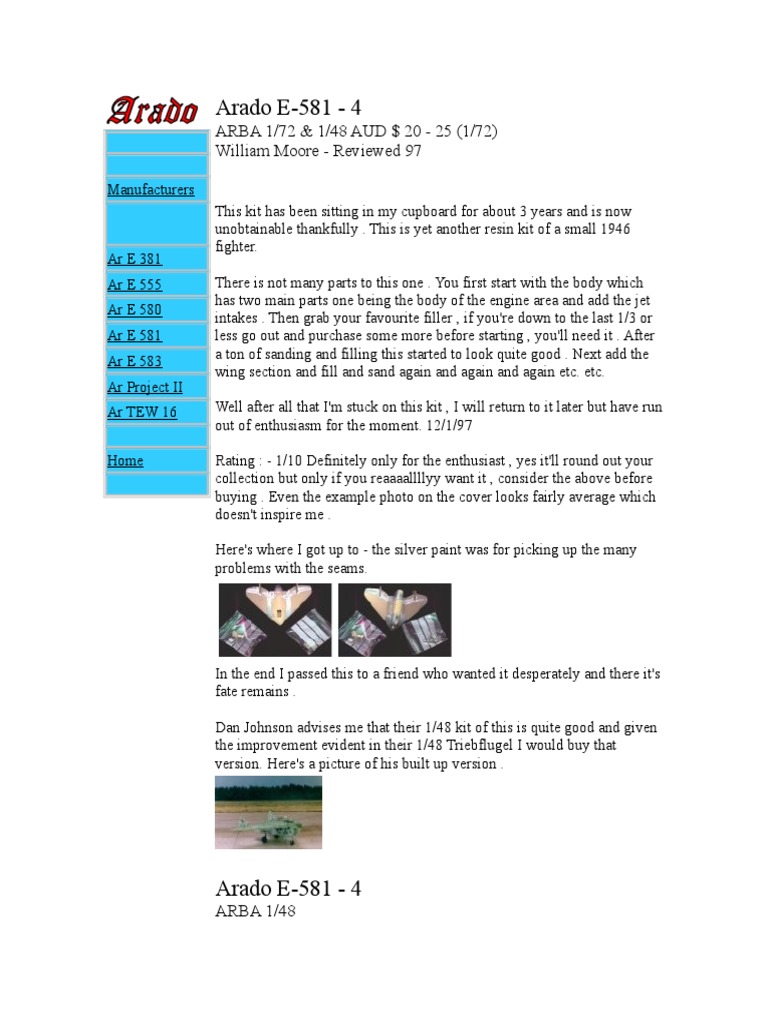Arado E 581 4 Pdf Aircraft Aviation