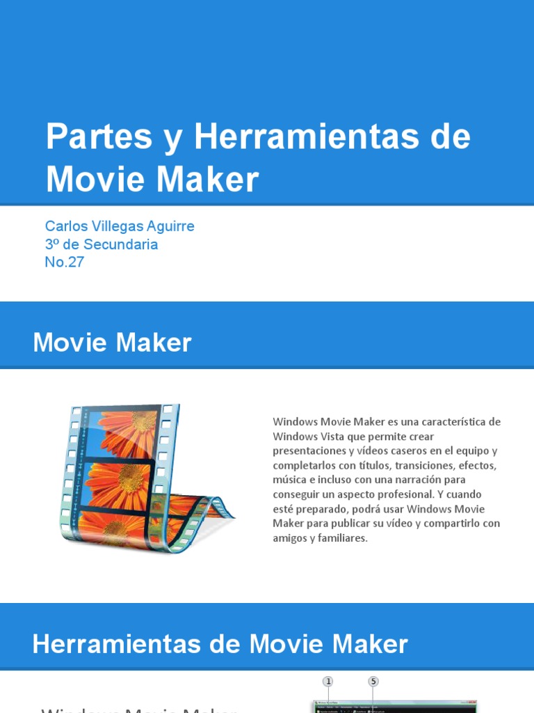 Partes y Herramientas de Movie Maker | PDF | Informática | Software