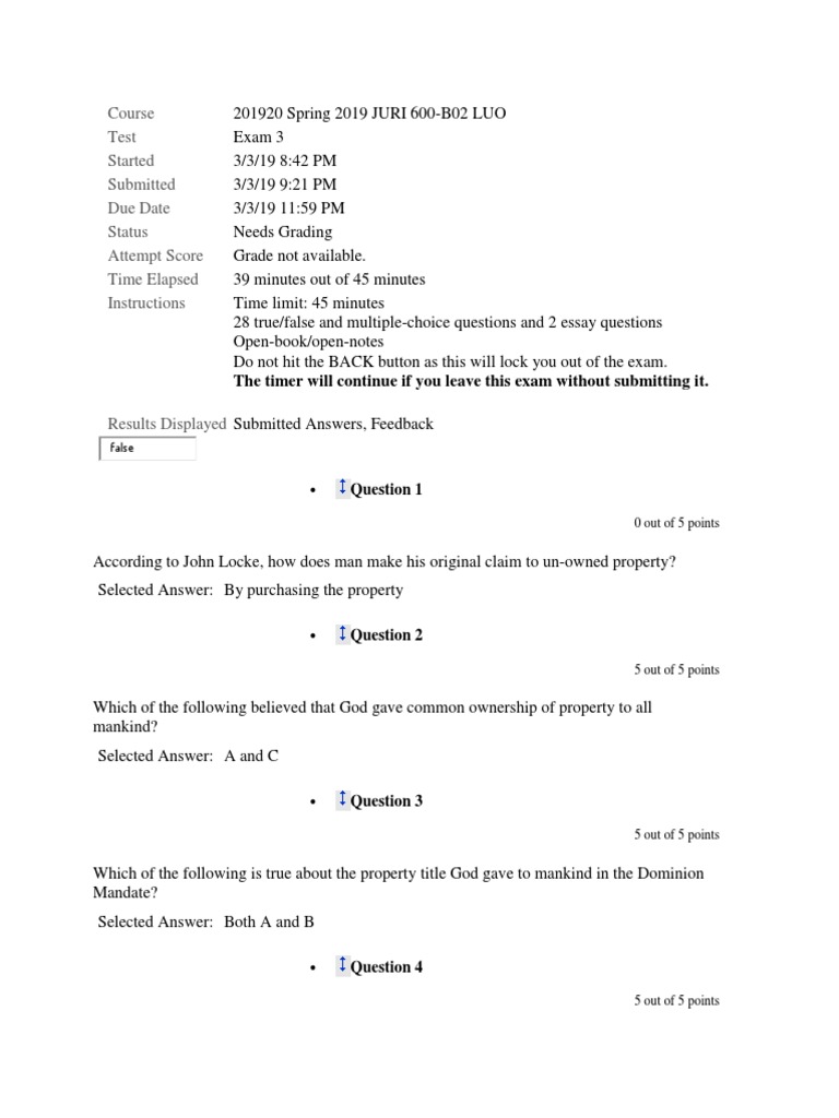 Docx | PDF | Property | Test (Assessment)