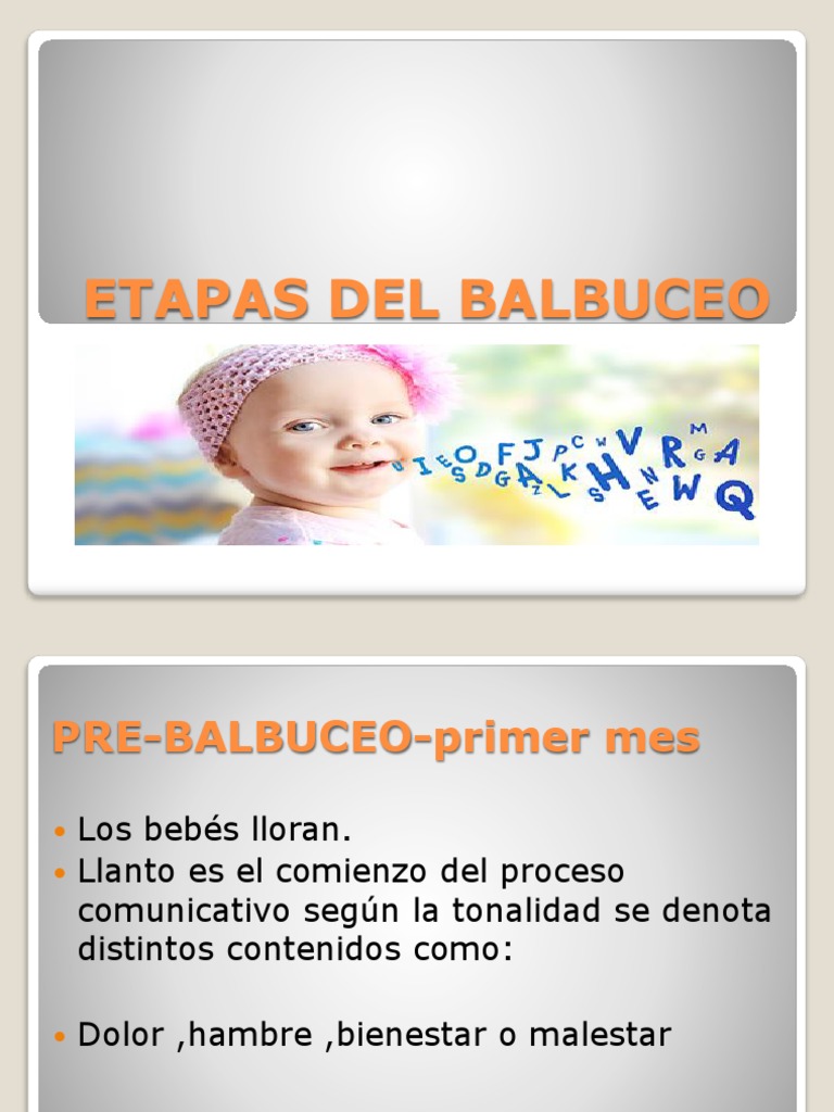 Etapas Del Balbuceo | PDF | Lingüística | Semiótica