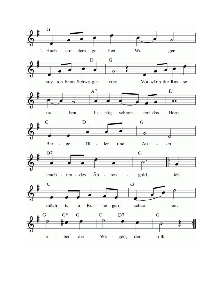 Volkslieder Noten | PDF