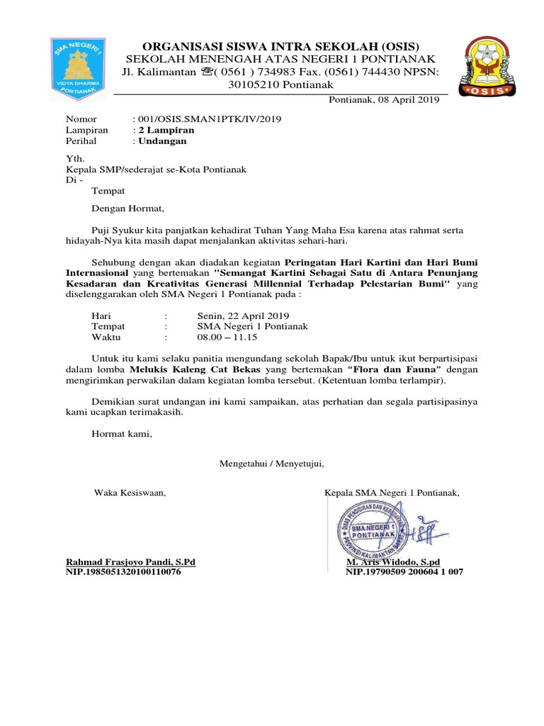 Surat Undangan Lomba | PDF