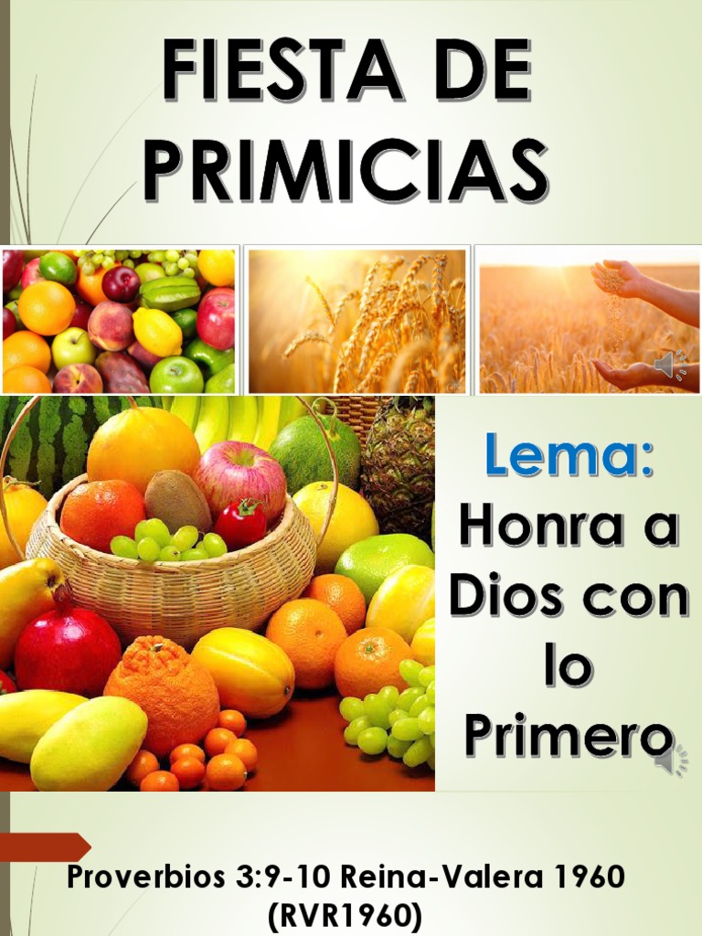 Fiesta de Primicias: Honra a Dios | PDF