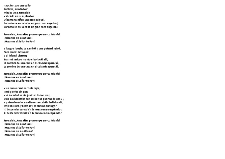 Anoche Tuve Un Sueño | PDF