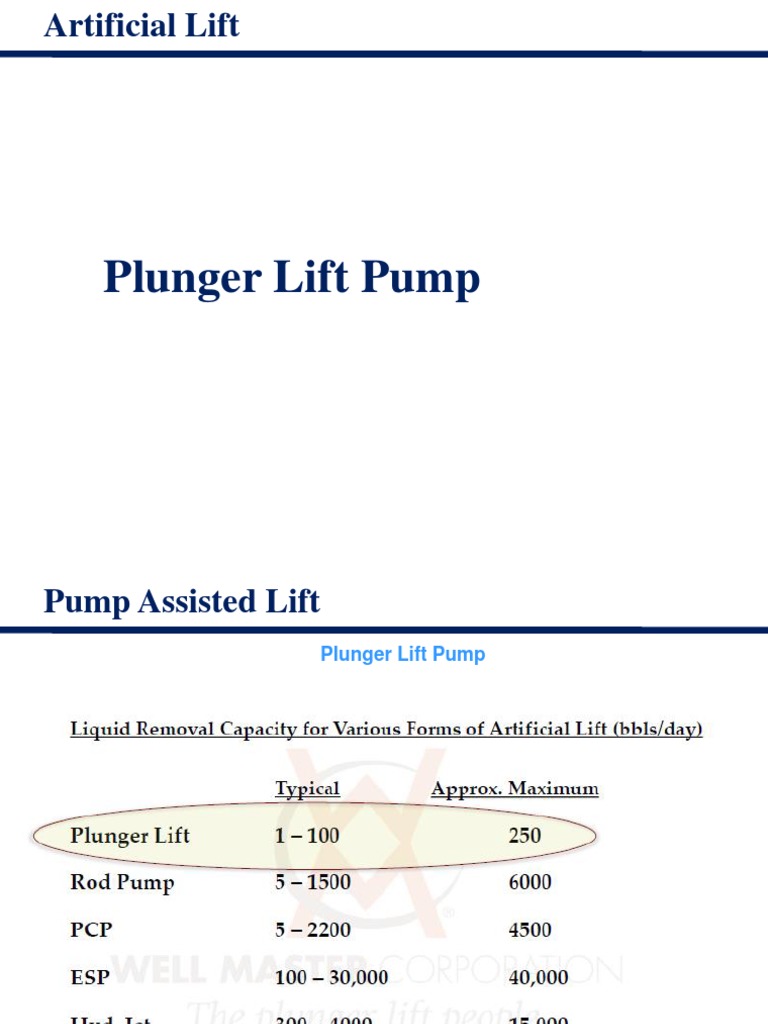 Plunger Lift Pump | PDF | Pump | Lift (Force)