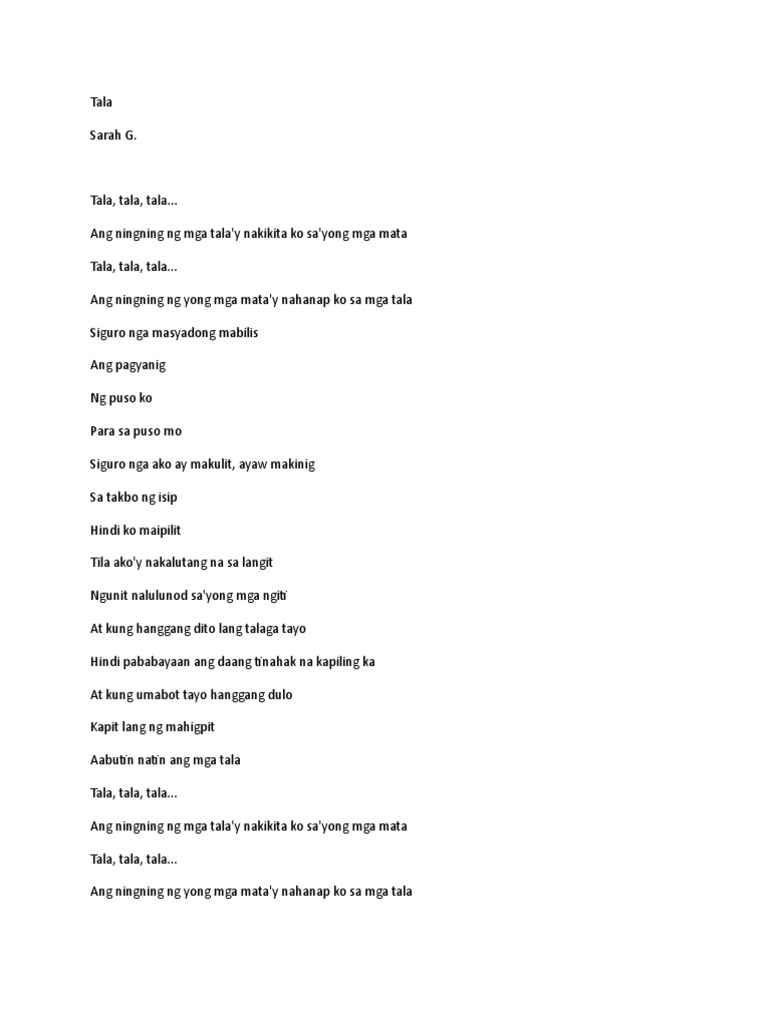 Tala Lyrics | PDF