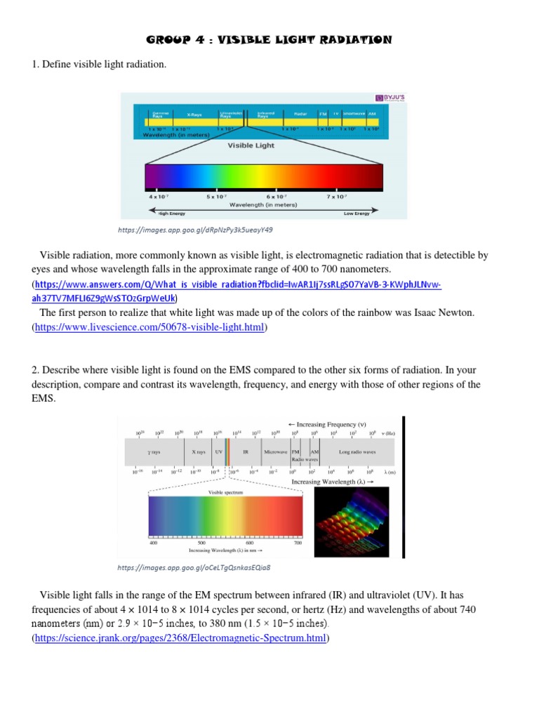 Visible Light Reporting | PDF | Light | Electromagnetic Radiation