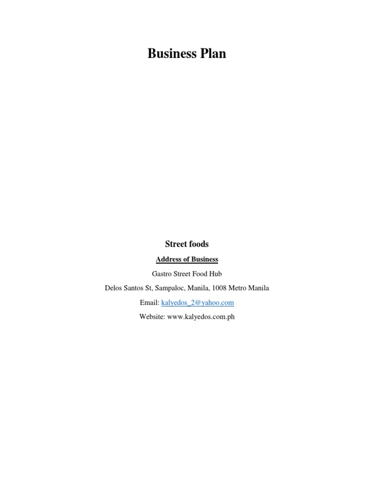 Business Plan | PDF | Foods | Swot Analysis