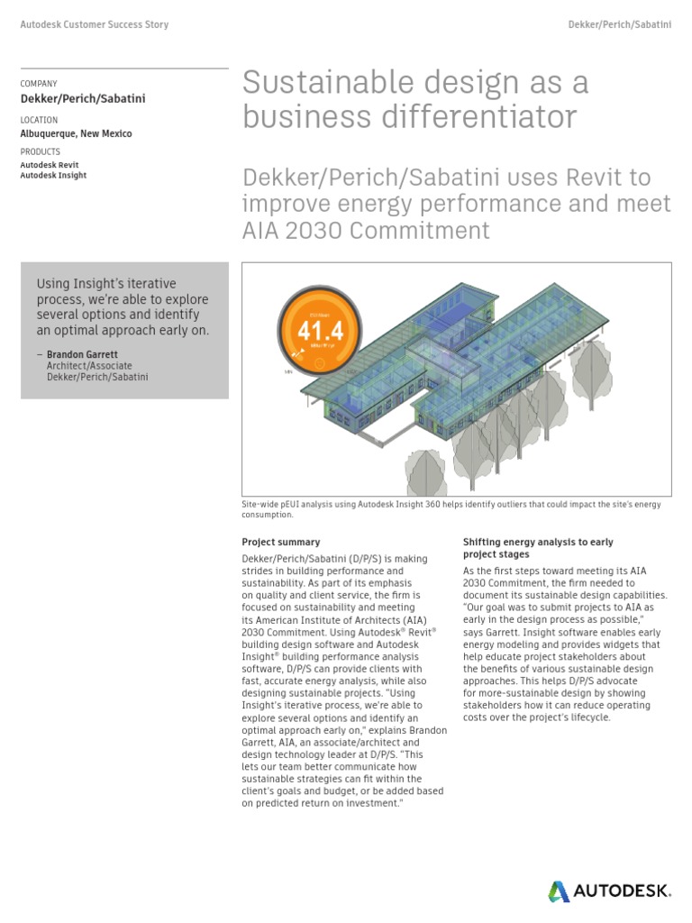 Autodesk Customer Success Story Dps v3 PDF | PDF | Sustainable Design ...