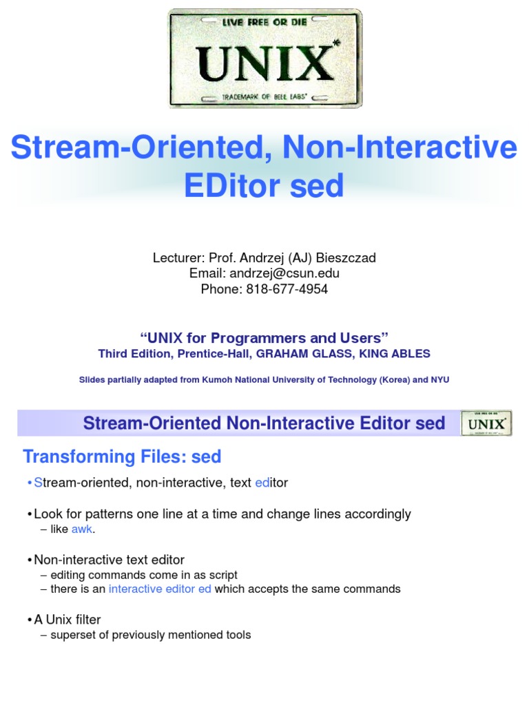 Sed | Download Free PDF | Computer Programming | Computer Engineering