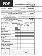 School Form 10 SF10 Learner's Permanent Academic Record For Elementary ...
