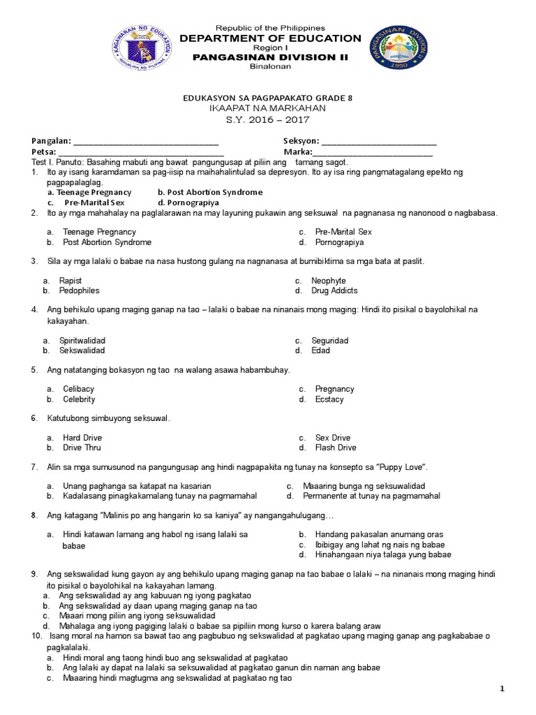 G8-4TH Periodic Test Esp | PDF