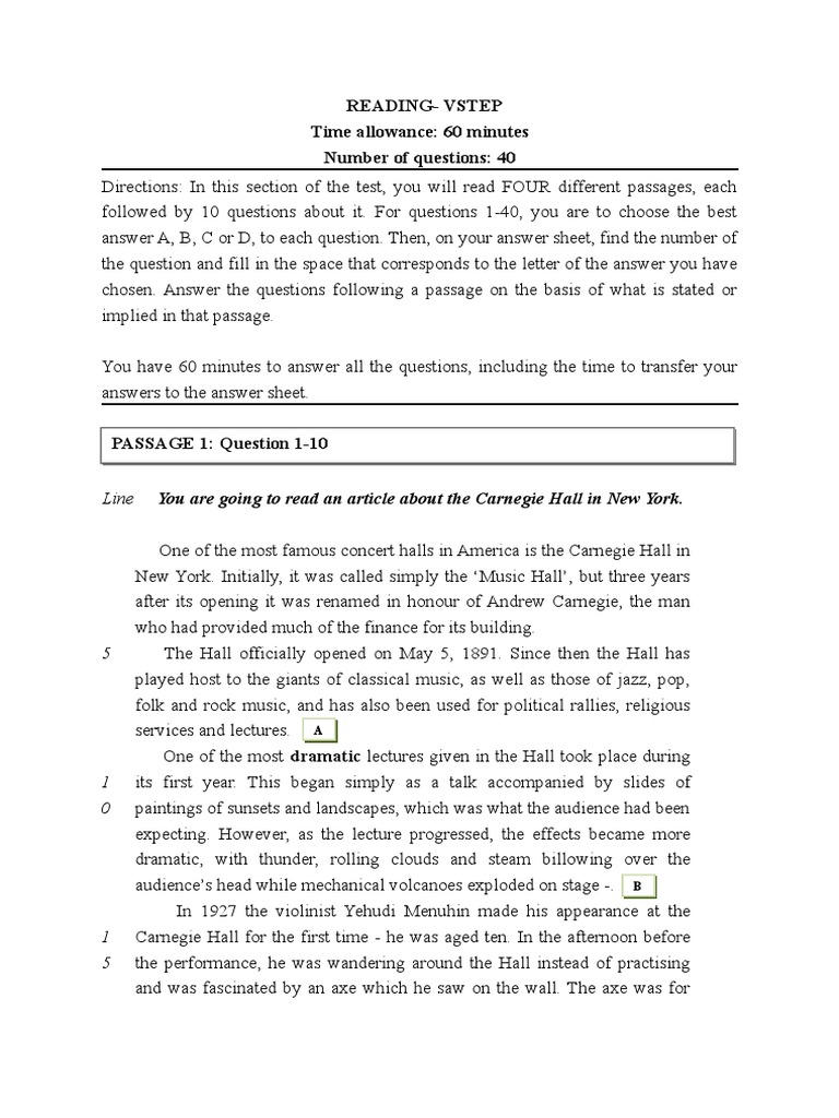 Vstep READING Test - Xuan - S A 80% | Download Free PDF | Children's ...