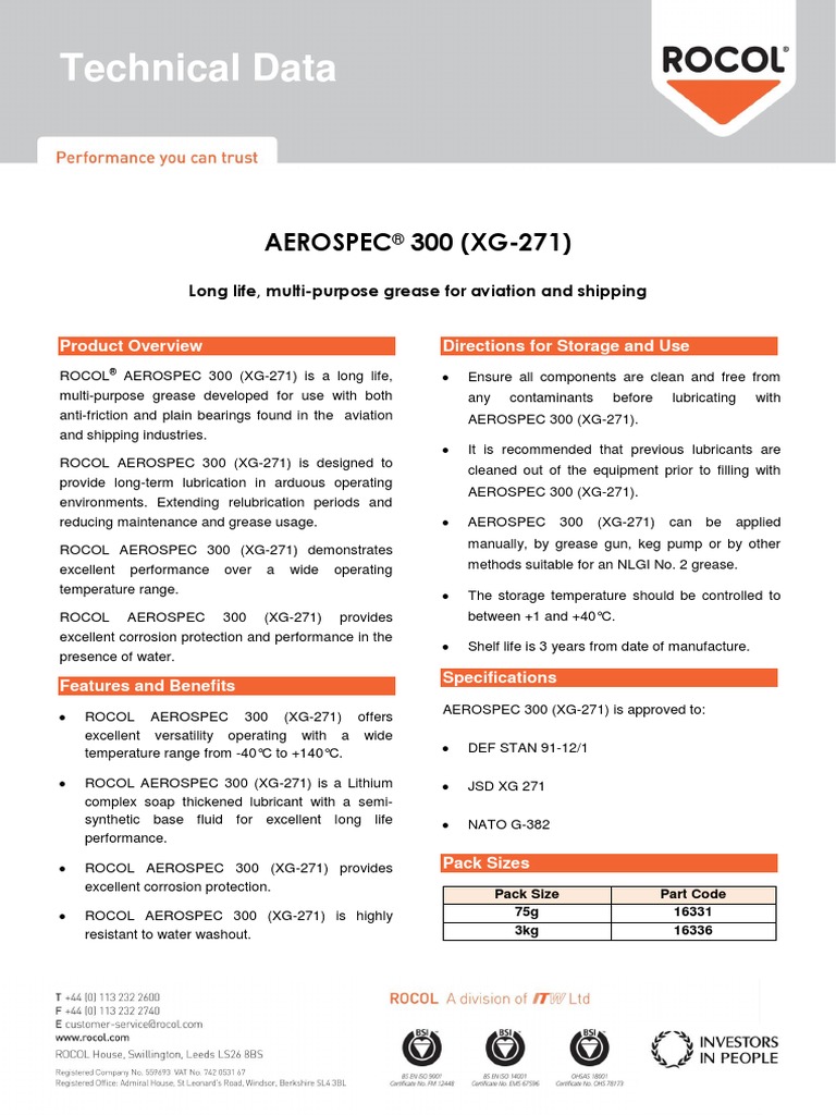 Aerospec 300 (XG-271) - GB | PDF | Mechanical Engineering | Materials