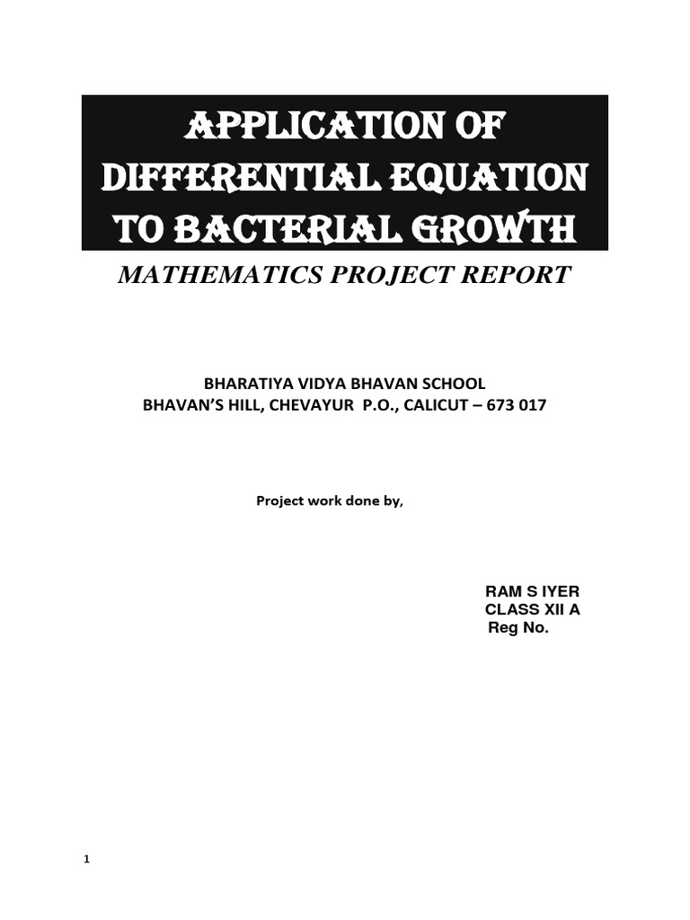 Mathematics Project | PDF | Differential Equations | Partial ...