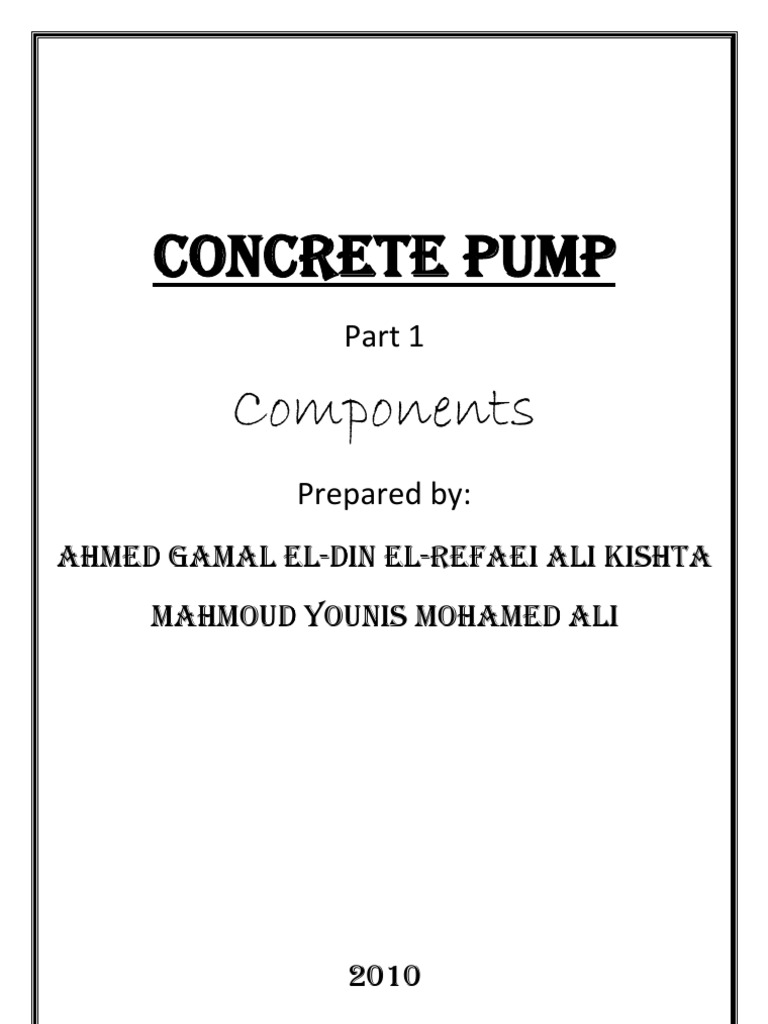 Concrete Pump | PDF | Pump | Cylinder (Engine)
