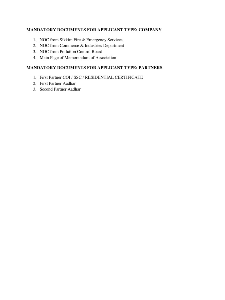 GMC Trade License Document Requirements | PDF | Business | Finance ...