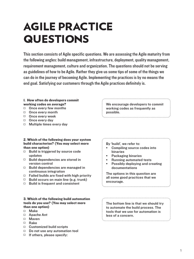 Agile Maturity Model PT 1 Agile Practices | PDF | Agile Software ...
