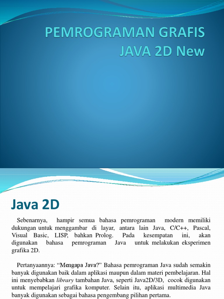 PEMROGRAMAN GRAFIS JAVA 2D New2 | PDF