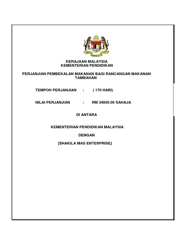 Cover Perjanjian RMT | PDF