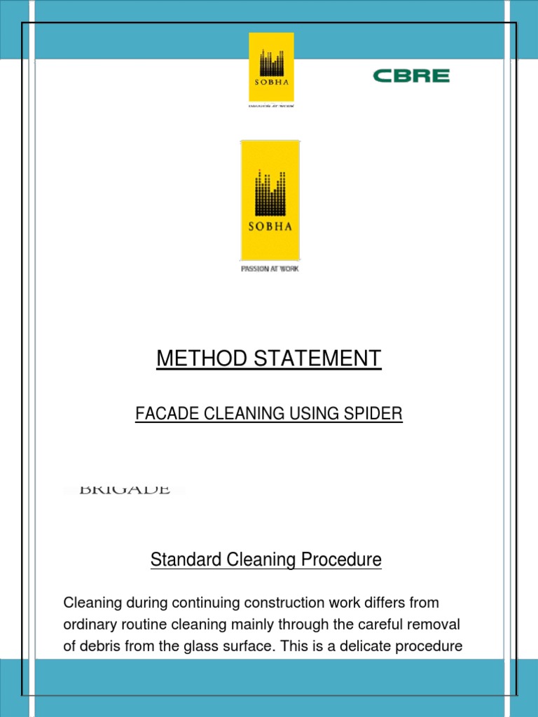 Facade Cleaning Method Statement | PDF | Rope | Abrasive