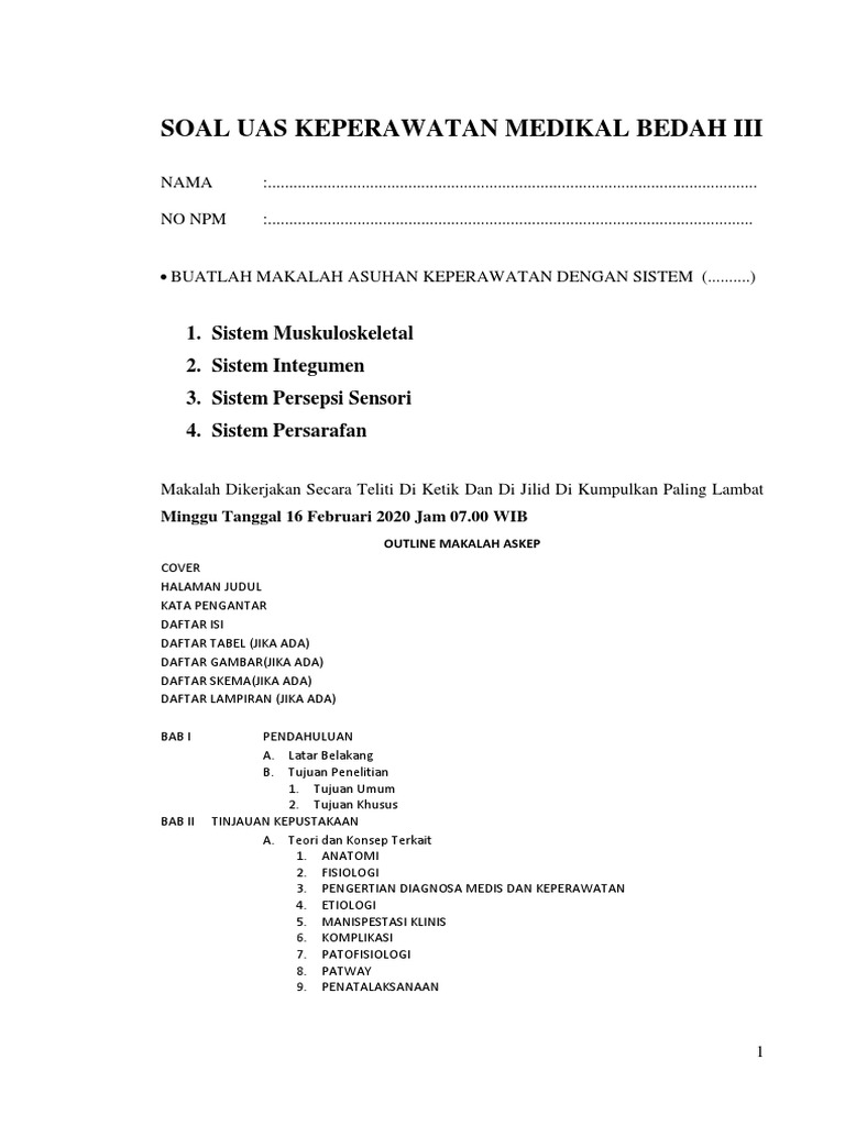 Soal Uas KMB 3 | PDF