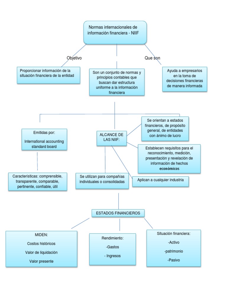 Mapa Conceptual Niif | PDF | normas internacionales de INFORMACION FINANCIERA | Economias