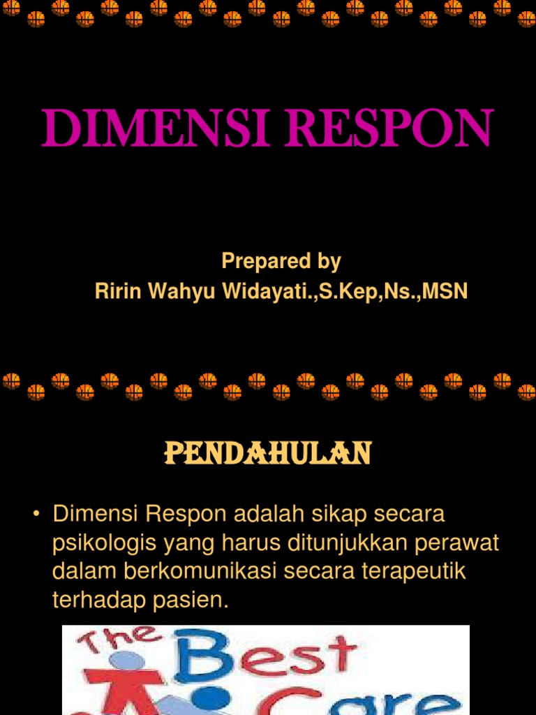 DIMENSI RESPON Dan TINDAKAN PDF | PDF