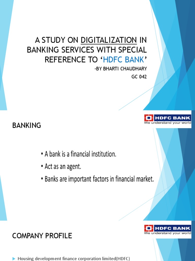HDFC Bank PPT 2 | PDF | Online Banking | Banks & Banking