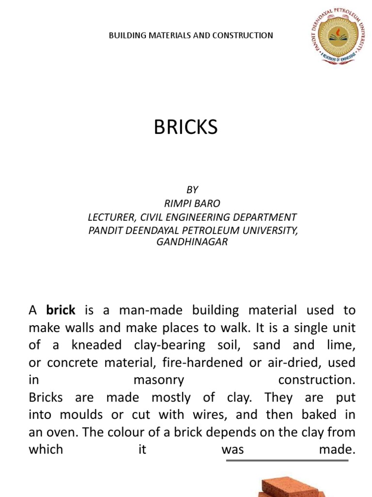 Bricks PDF | PDF | Brick | Masonry