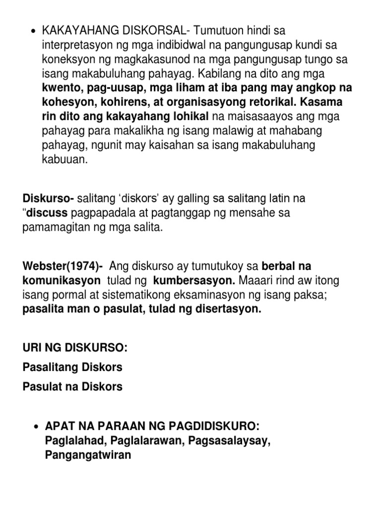 Kakayahang Diskorsal | PDF