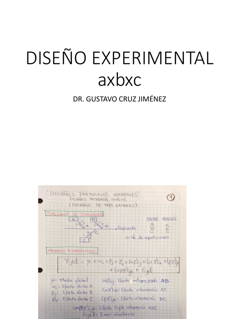 DISENO EXPERIMENTAL Axbxc | PDF