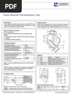 Forbes Marshall CMTD42M-F Steam Trap | PDF | Valve | Steam
