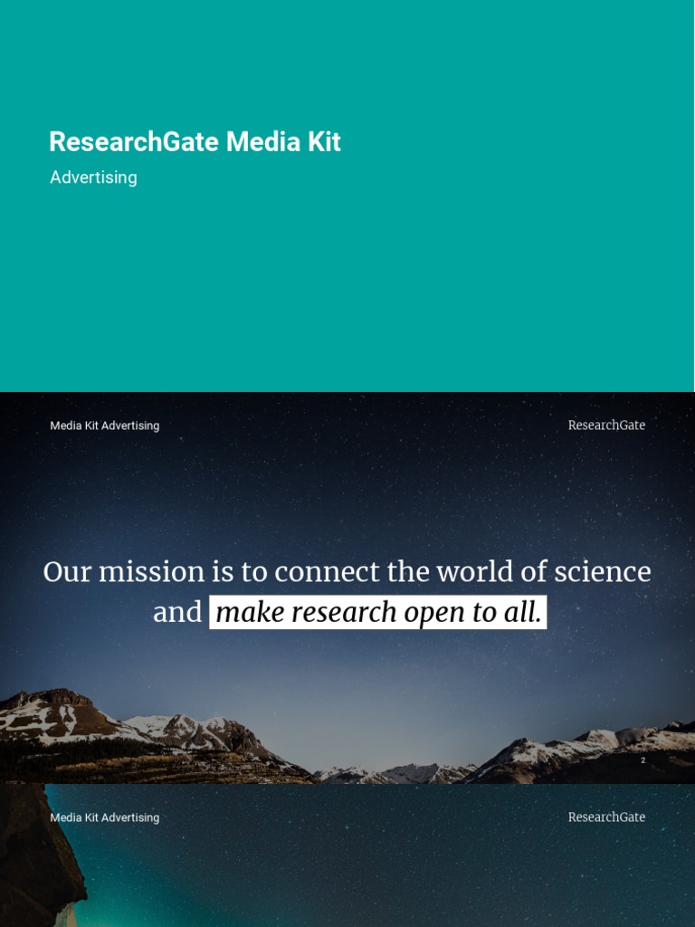 Media Kit For ResearchGate 1 | PDF | Mobile App | Communication