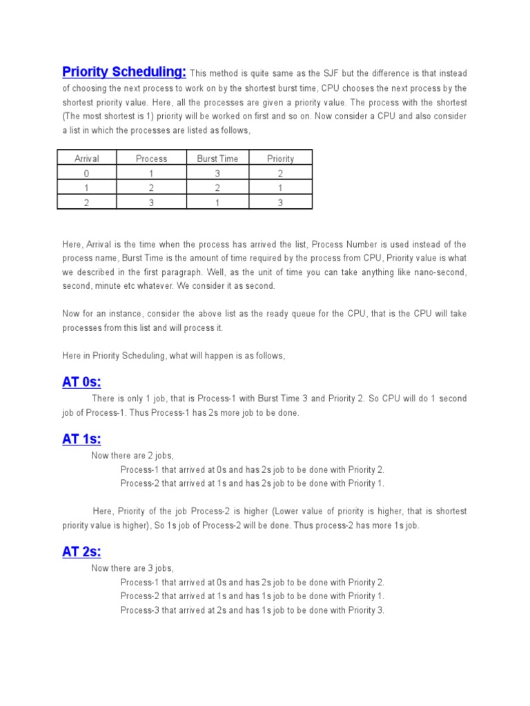 Priority Scheduling: Analyzing Process Waiting Times | PDF | Scheduling ...