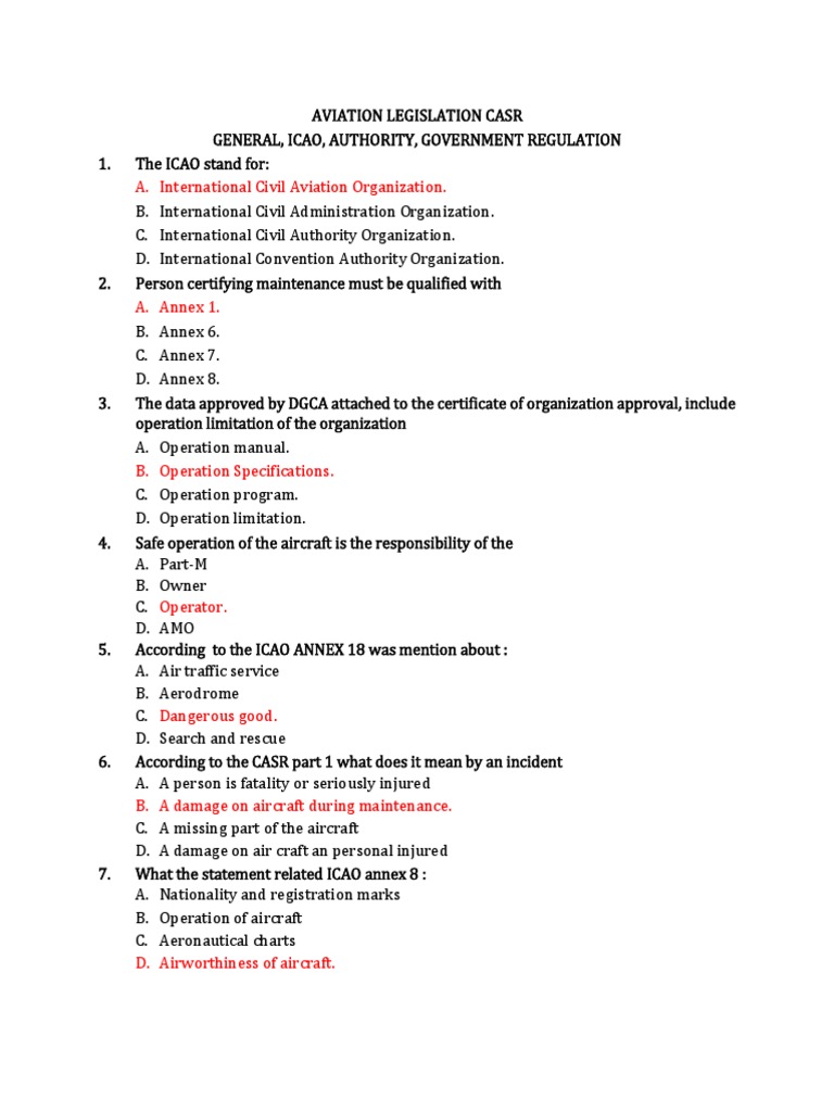 Understanding Aviation Legislation and Regulations: An Analysis of the ...