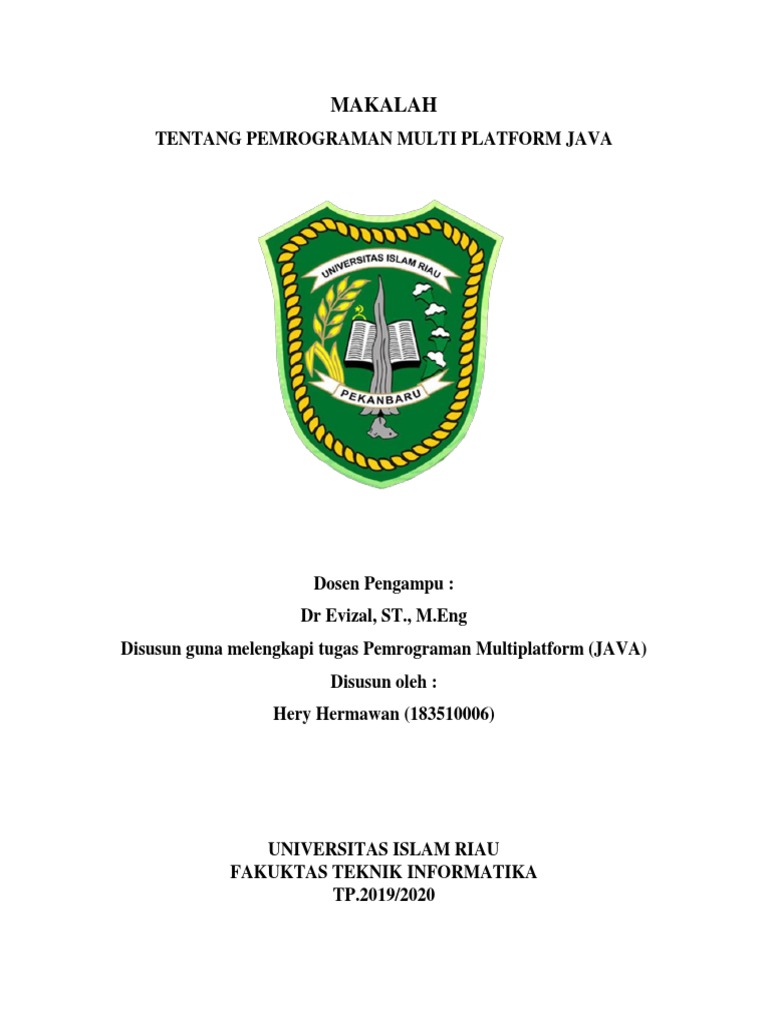 Makalah Mengenai Pemrograman Multiplatform "Java" | PDF