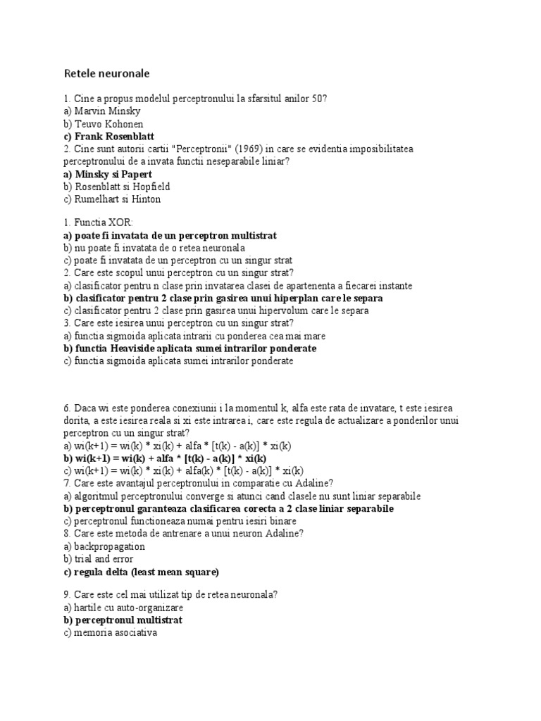 Retele Neuronale | PDF