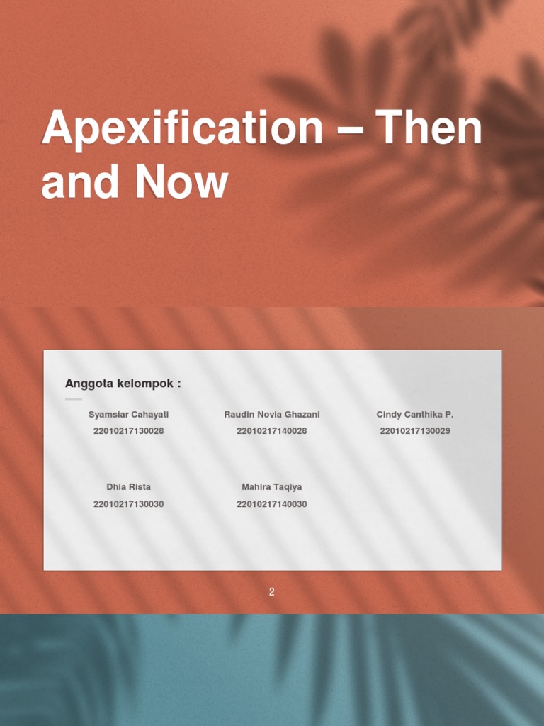 Apexification | PDF