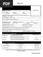 Biodata | PDF | Labour | Employment