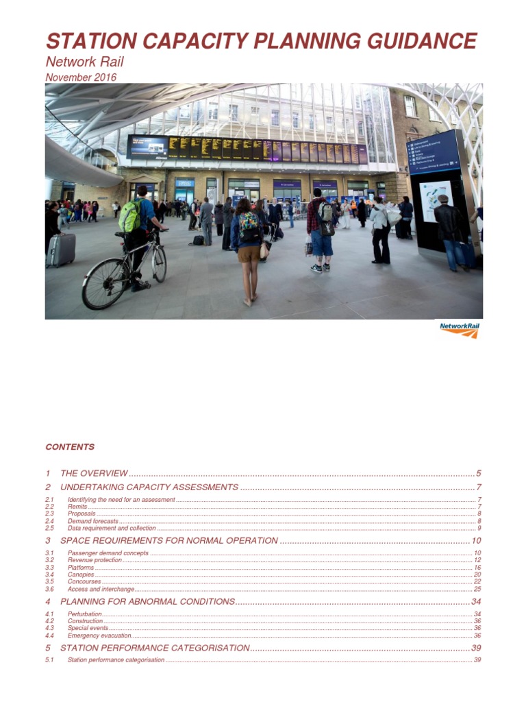 Station Capacity Planning Guidance | PDF | Train Station | Rail Transport