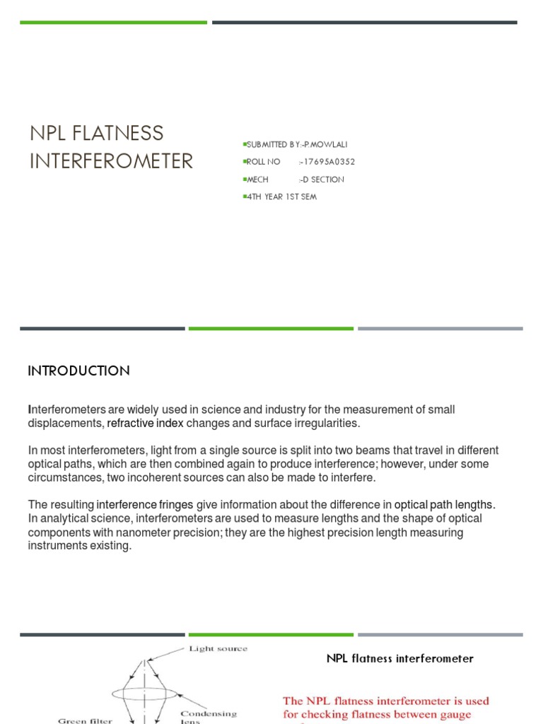 NPL Flatness Interferometer | Download Free PDF | Interferometry | Optics