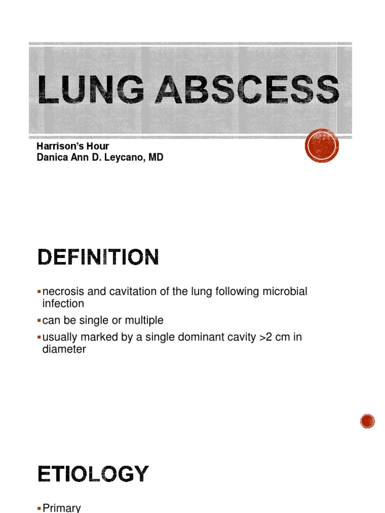 Lung Abscess Causes and Treatment | PDF | Lung | Health Sciences