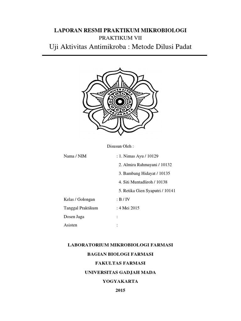 Dokumen - Tips - Uji Aktivitas Antimikroba Metode Dilusi Padat | PDF ...