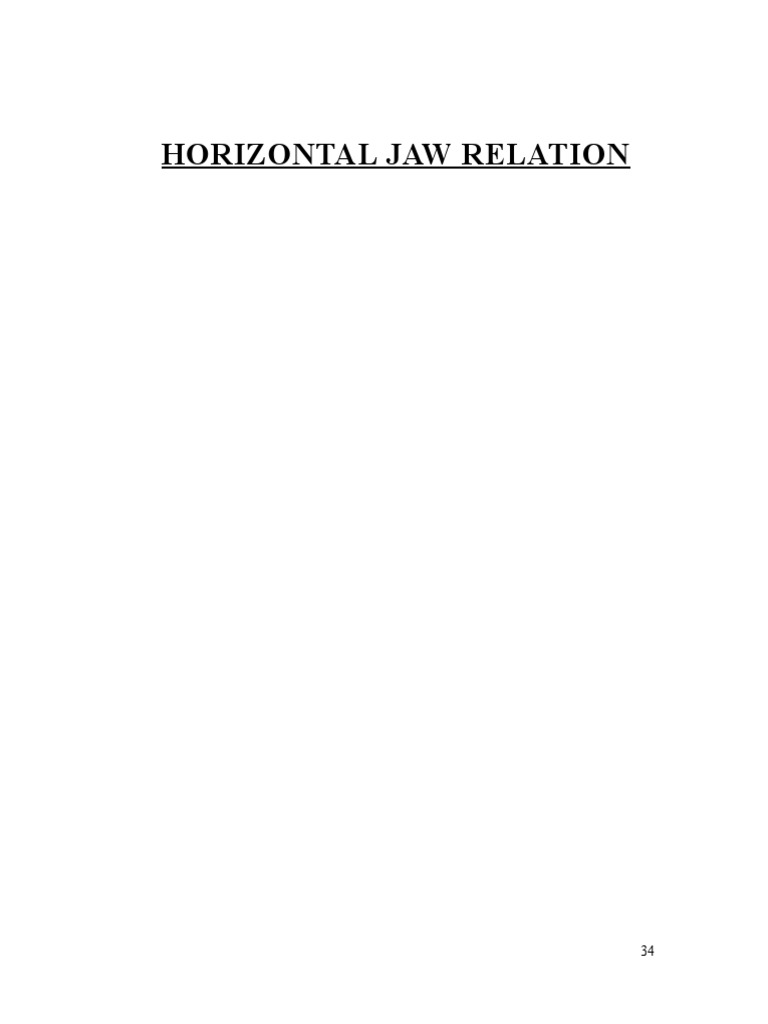 Horizontal Jaw Relation | PDF | Dentures | Mouth