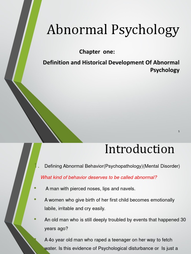 Unit 1 Abnormal Psychology | PDF | Mental Disorder | Nervous System