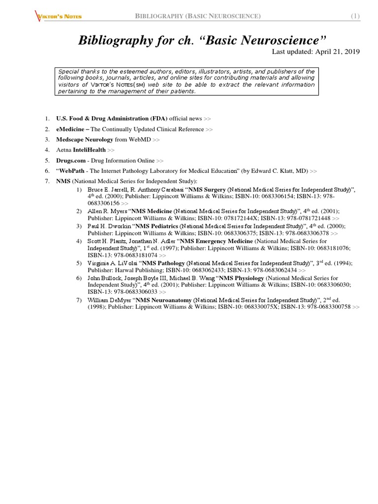 A. Bibliography | PDF | Medicine | Biology