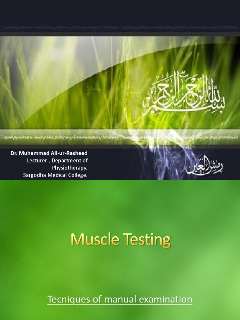 Muscle Testing 1 | PDF | Elbow | Arm