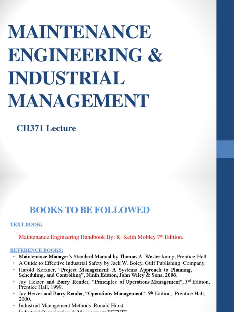 Maintenance Introduction | PDF | Reliability Engineering | Production ...